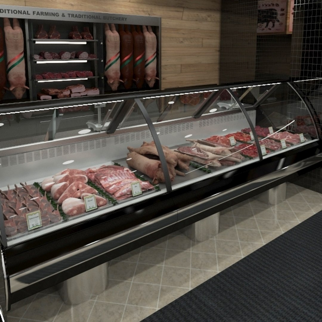 Hd Food Butcher Shop 3D Model | 1143433 | TurboSquid