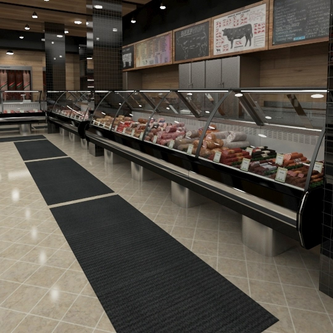 Hd Food Butcher Shop 3D Model | 1143433 | TurboSquid