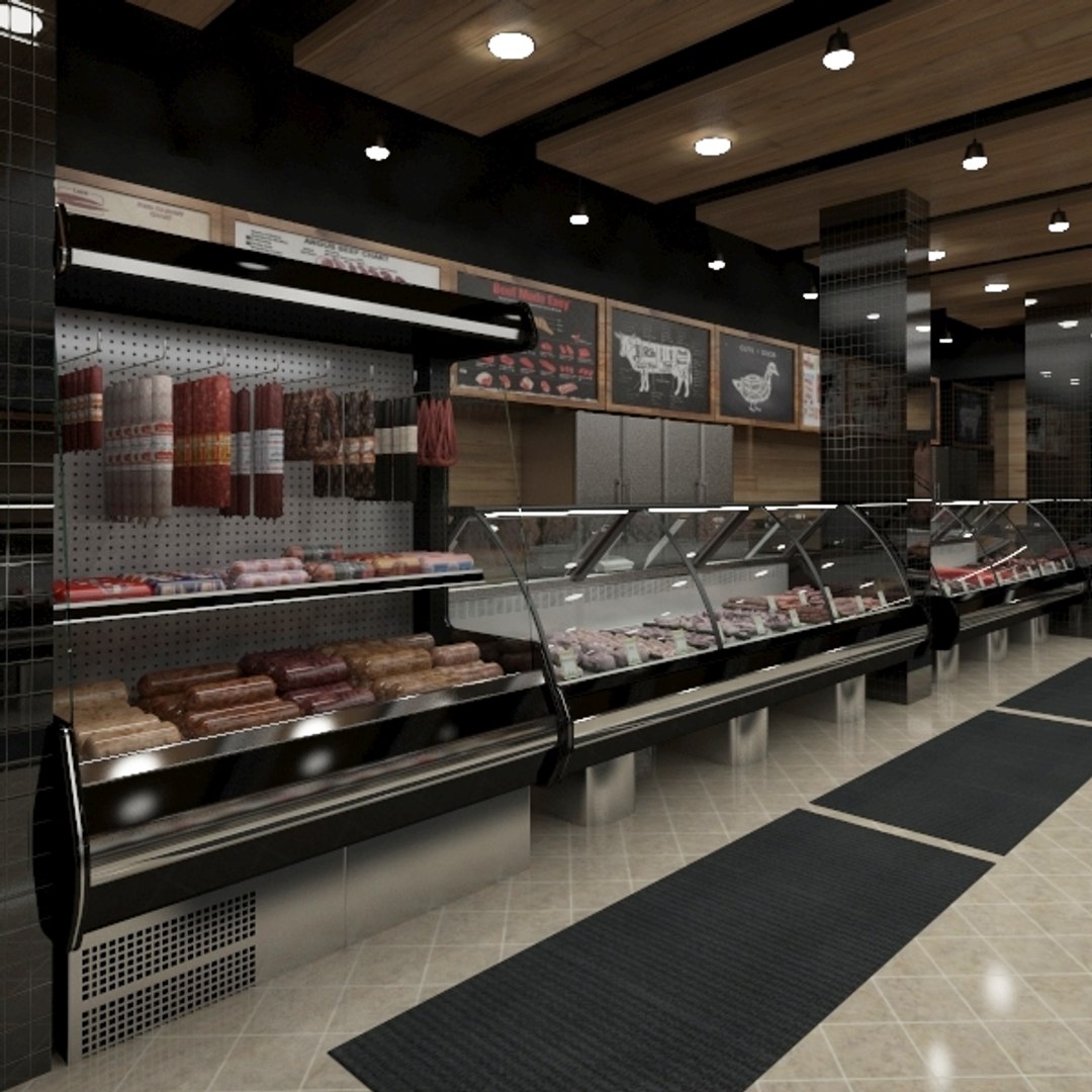 Hd Food Butcher Shop 3D Model | 1143433 | TurboSquid