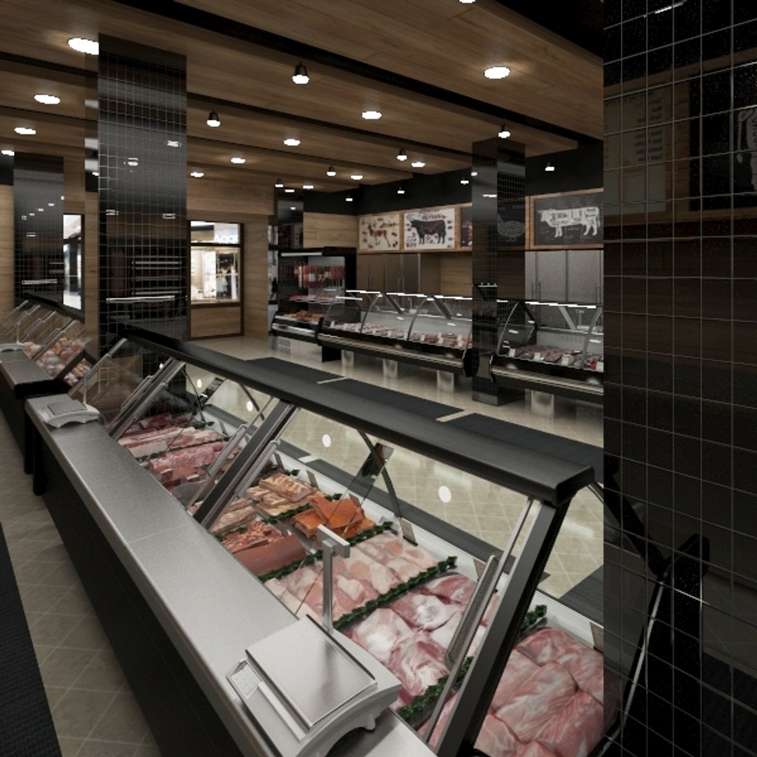 Hd Food Butcher Shop 3D Model | 1143433 | TurboSquid