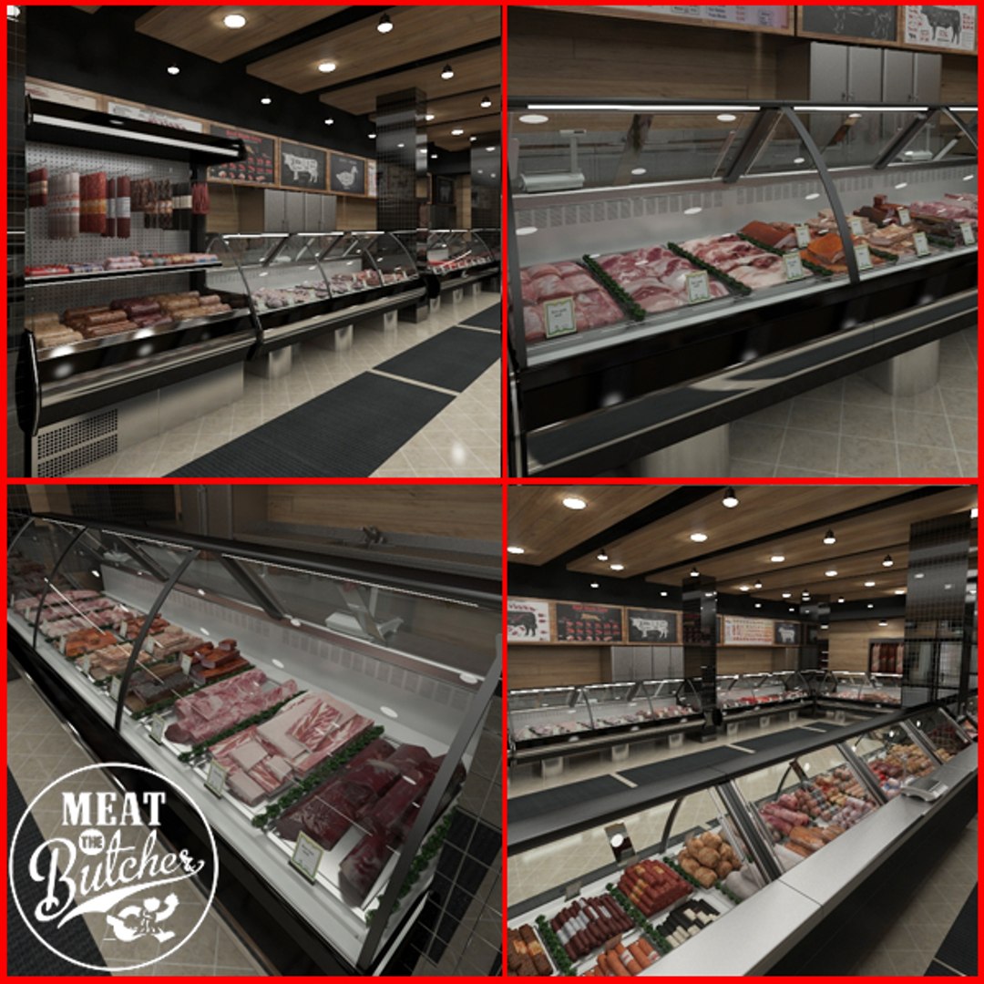 Hd Food Butcher Shop 3D Model | 1143433 | TurboSquid