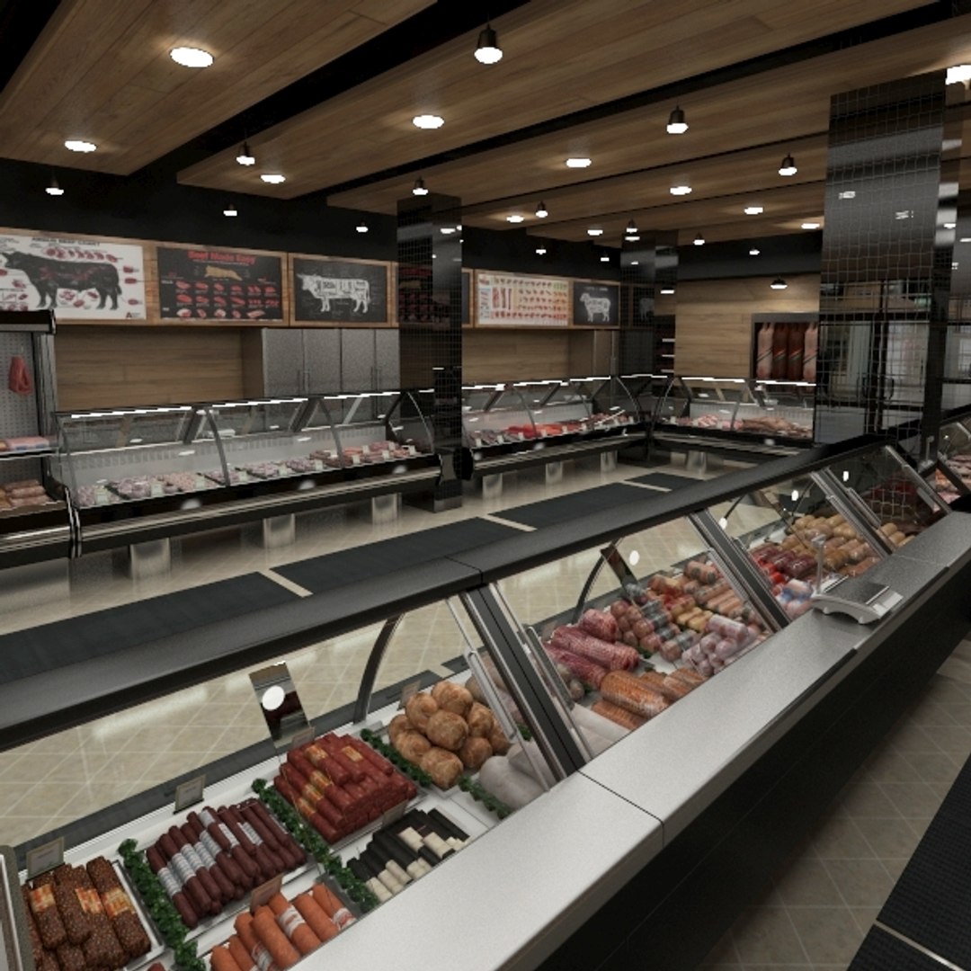 Hd Food Butcher Shop 3D Model | 1143433 | TurboSquid