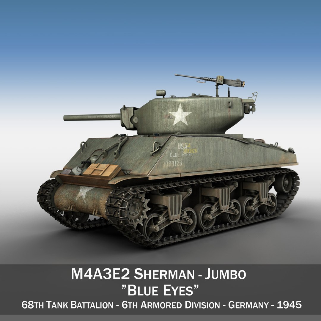 m4a3e2 sherman - ank 3d model