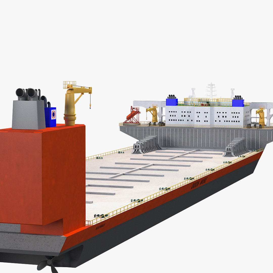 3d Deck Cargo Ship Blue