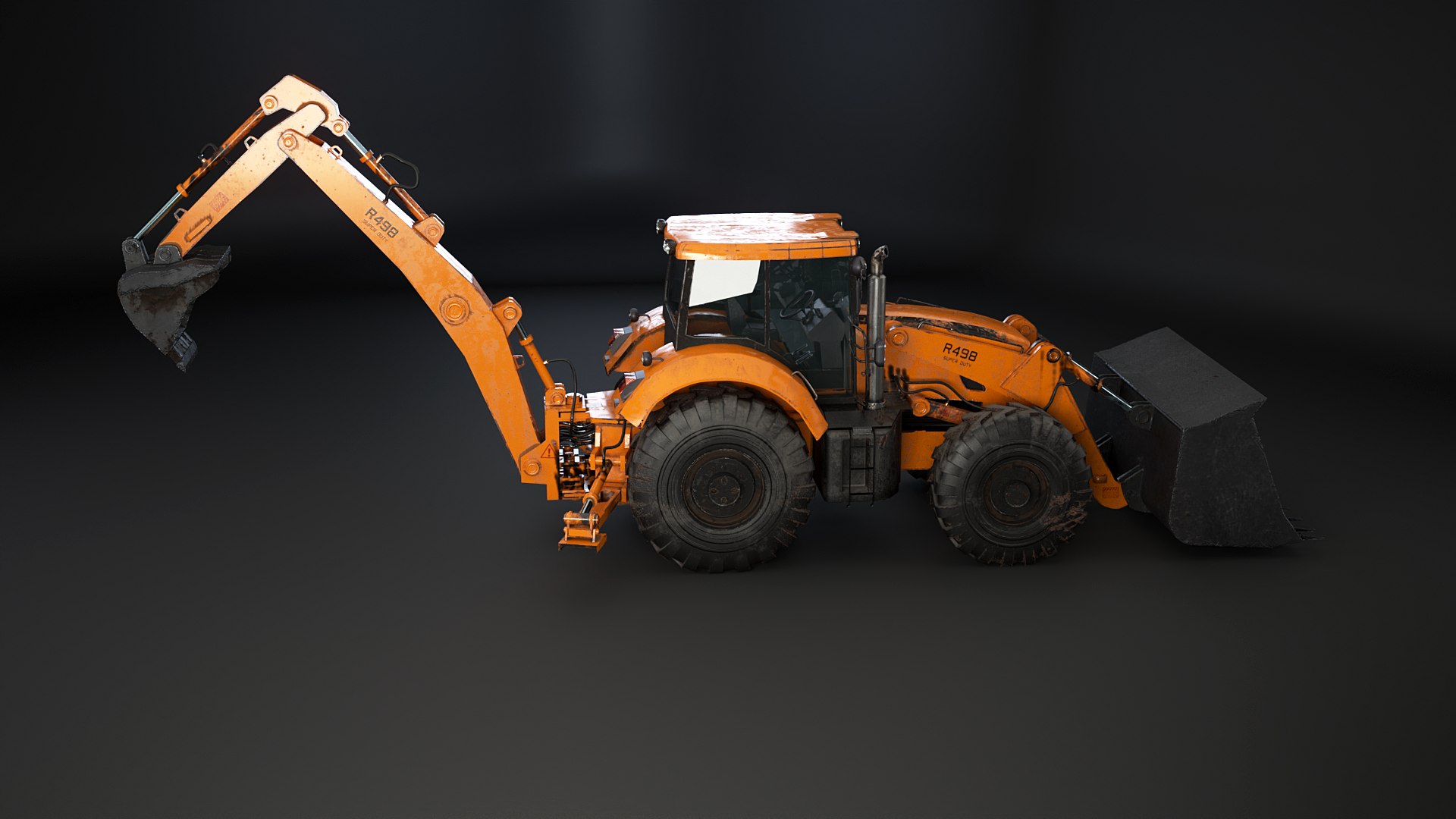 3D Generic Large Backhoe Loader Used - TurboSquid 2259313