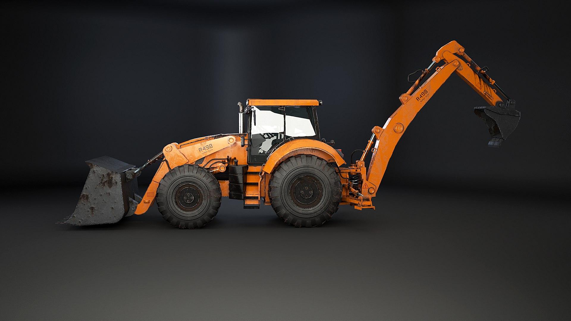3D Generic Large Backhoe Loader Used - TurboSquid 2259313