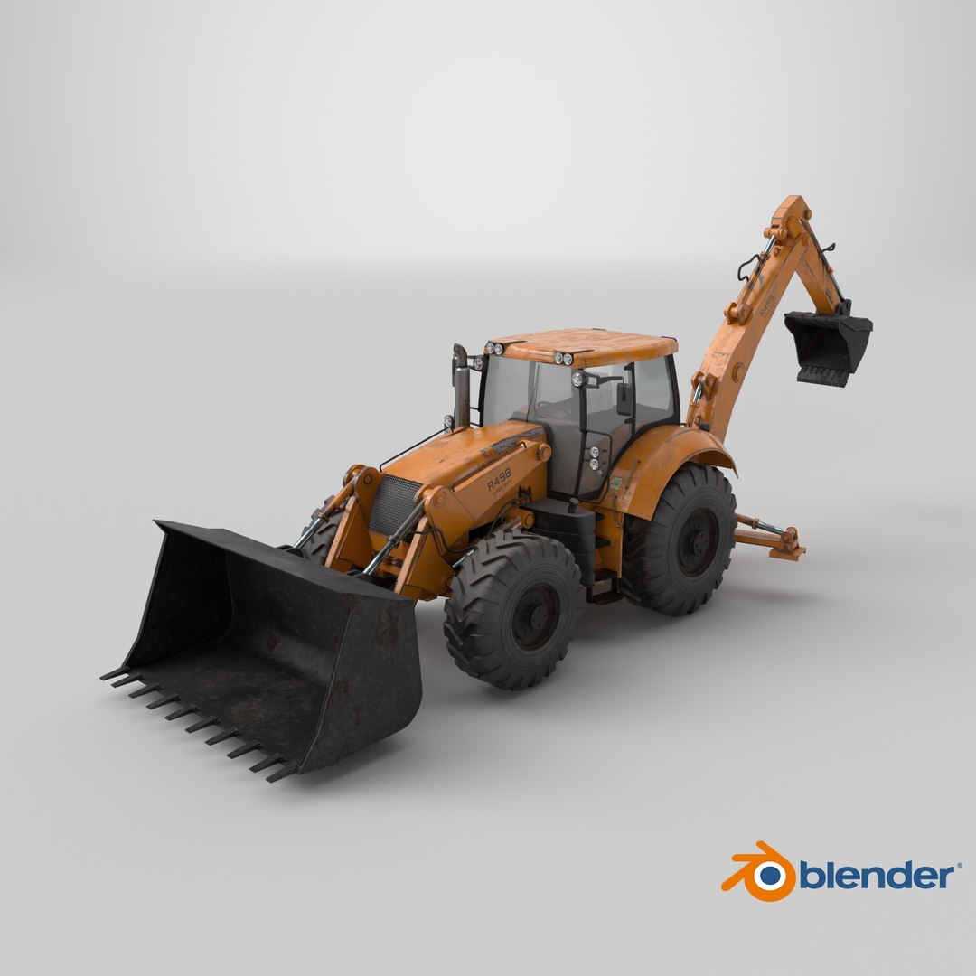 3D Generic Large Backhoe Loader Used - TurboSquid 2259313