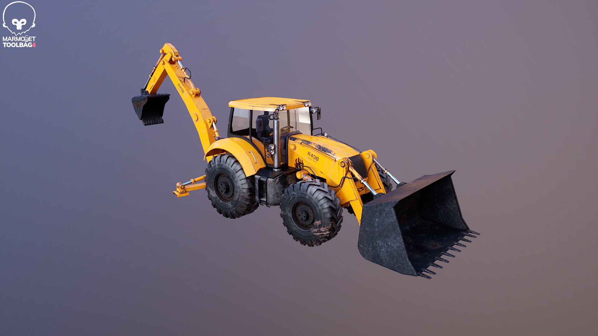 3D Generic Large Backhoe Loader Used - TurboSquid 2259313