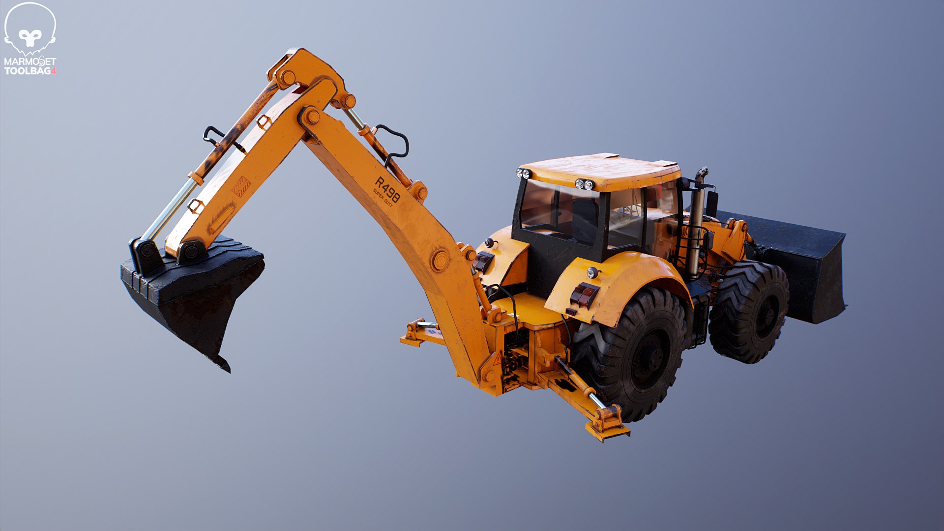 3D Generic Large Backhoe Loader Used - TurboSquid 2259313