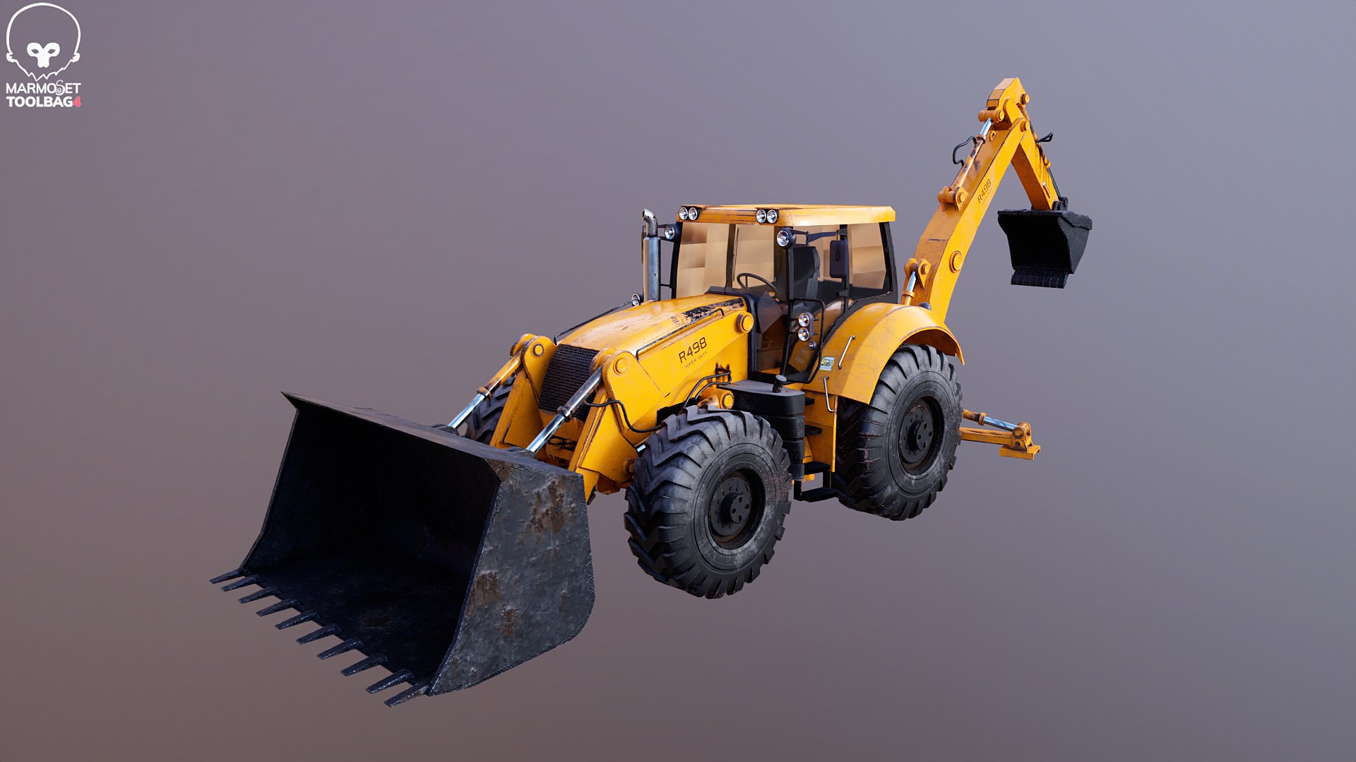 3D Generic Large Backhoe Loader Used - TurboSquid 2259313