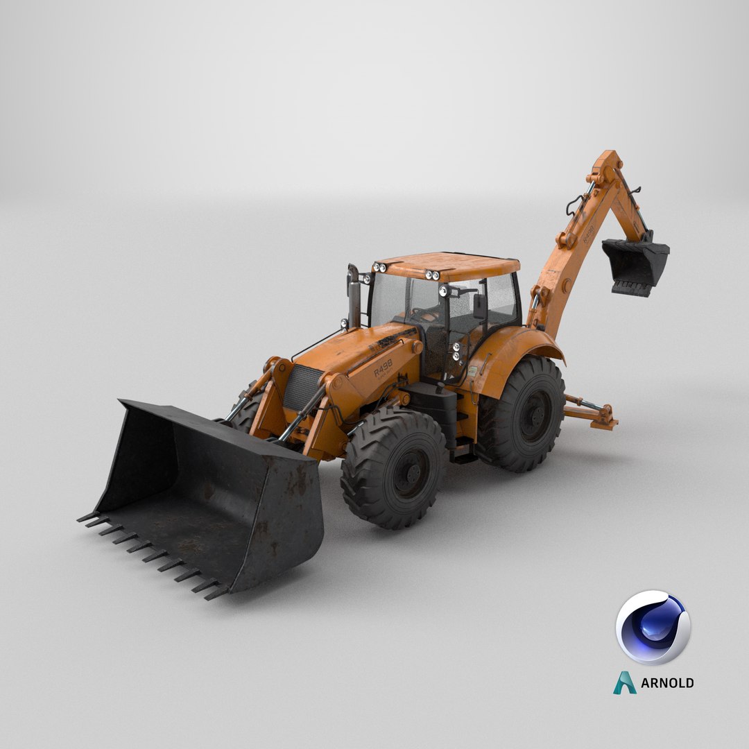 3D Generic Large Backhoe Loader Used - TurboSquid 2259313