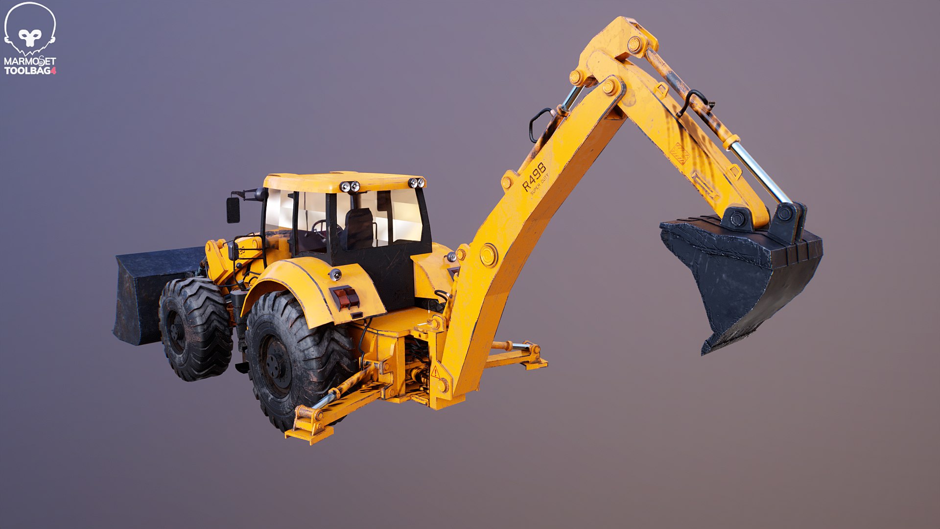 3D Generic Large Backhoe Loader Used - TurboSquid 2259313