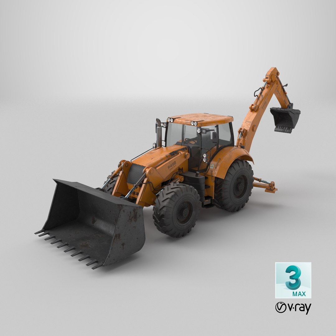 3D Generic Large Backhoe Loader Used - TurboSquid 2259313