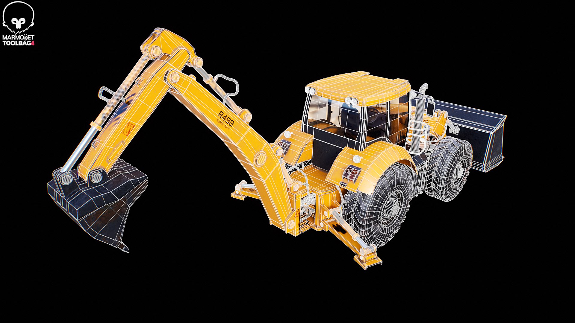 3D Generic Large Backhoe Loader Used - TurboSquid 2259313