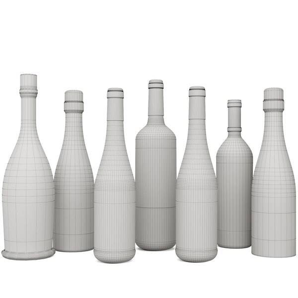 3D Set of sparkling and delicious wine - TurboSquid 1895184