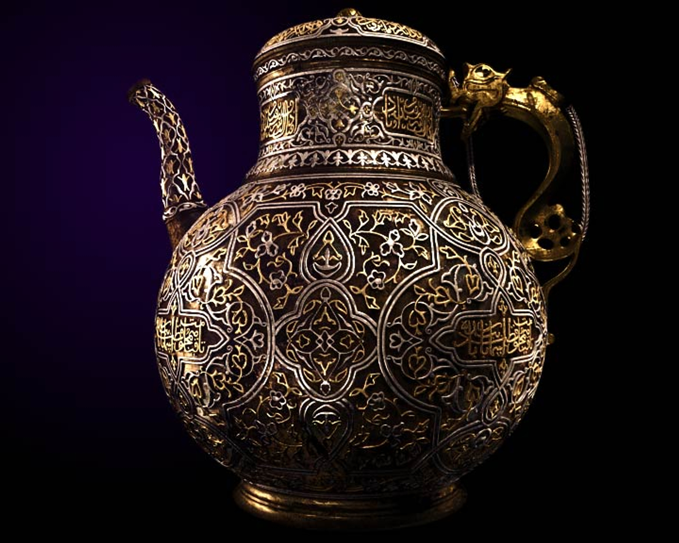 3d islamic jug