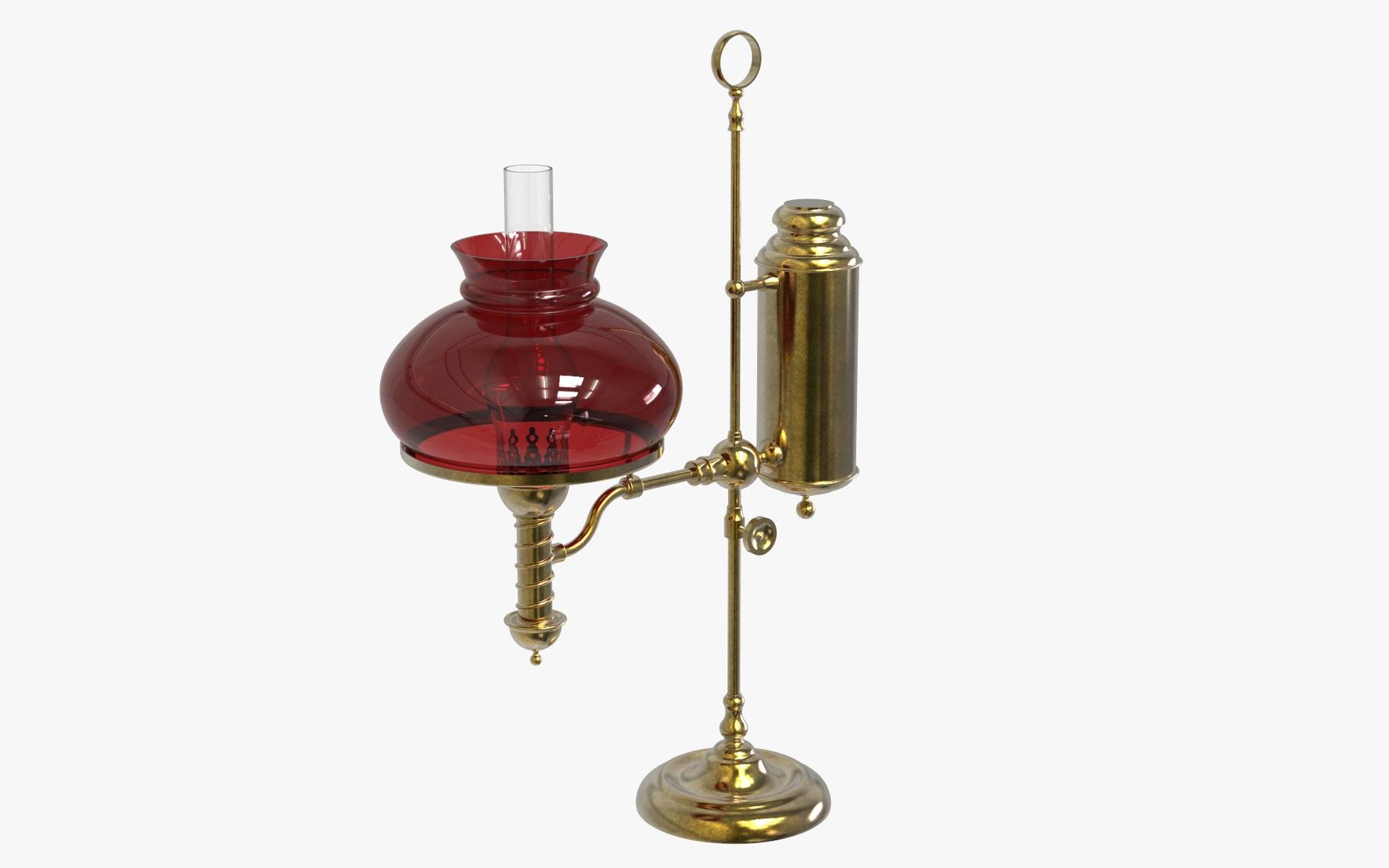 Antique student oil lamp 3D model - TurboSquid 1276790