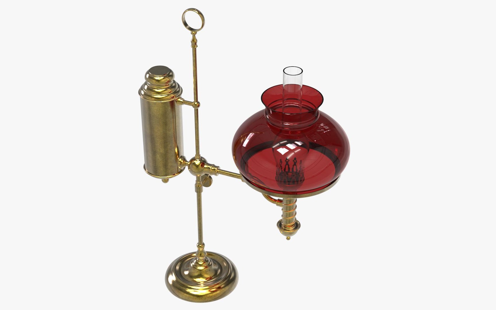 Antique Student Oil Lamp 3D Model - TurboSquid 1276790