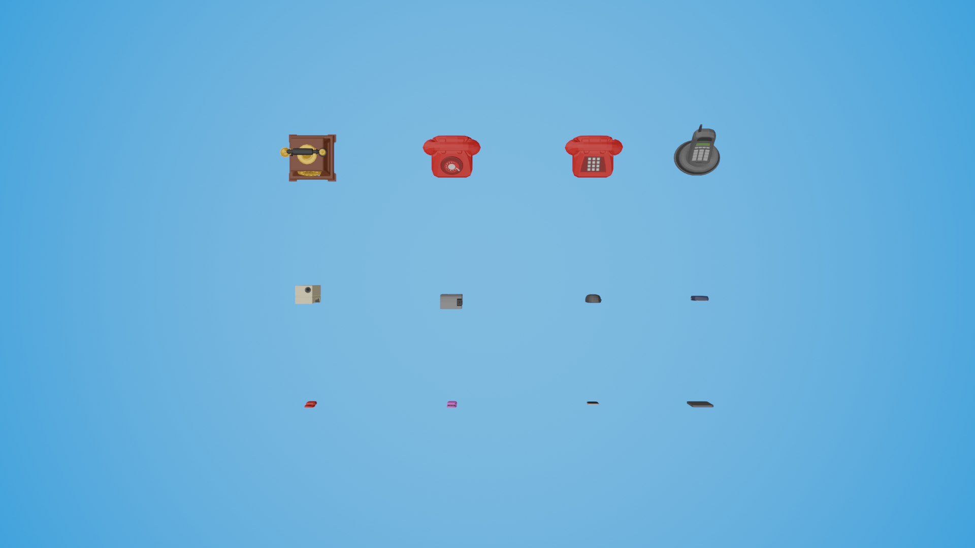 3D Low Poly Phones Pack - TurboSquid 1918569