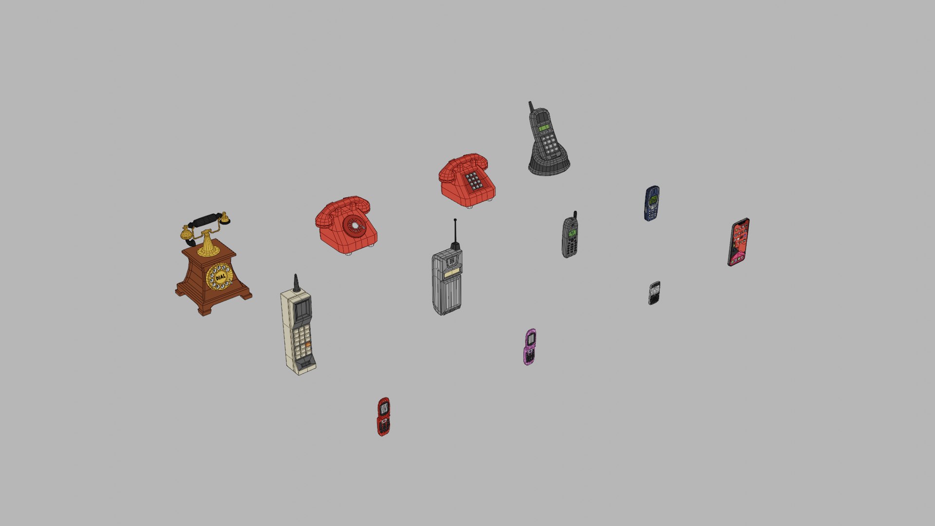 3D Low Poly Phones Pack - TurboSquid 1918569