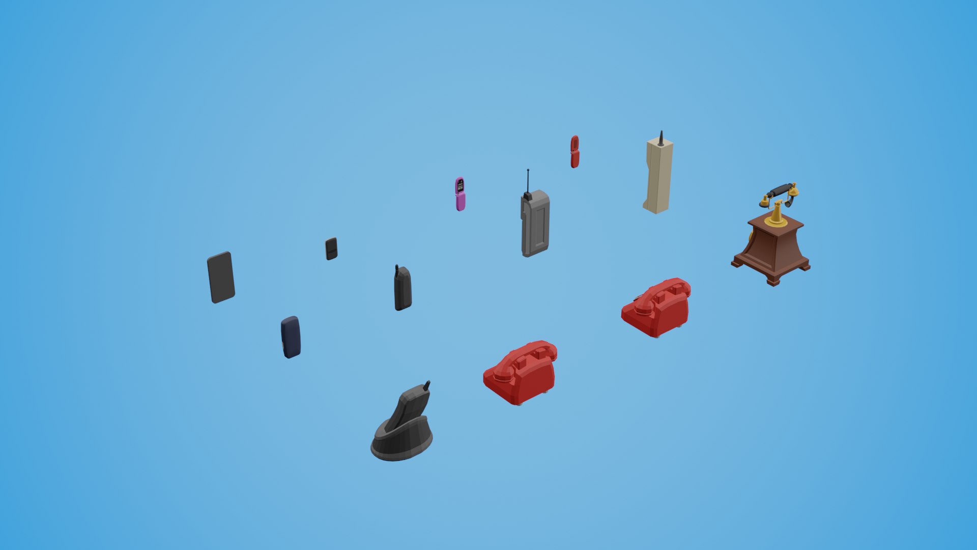 3D Low Poly Phones Pack - TurboSquid 1918569