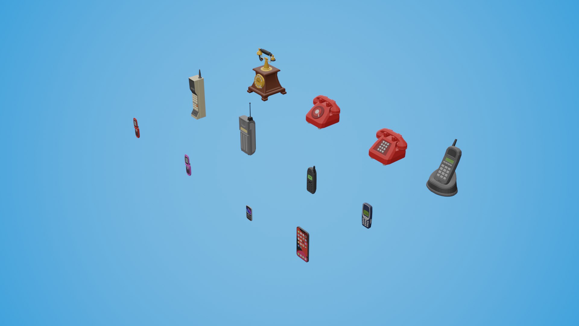 3D Low Poly Phones Pack - TurboSquid 1918569