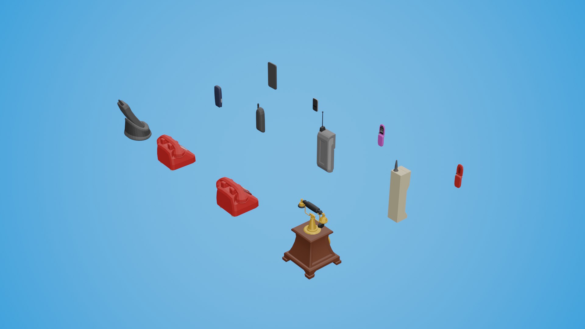 3D Low Poly Phones Pack - TurboSquid 1918569