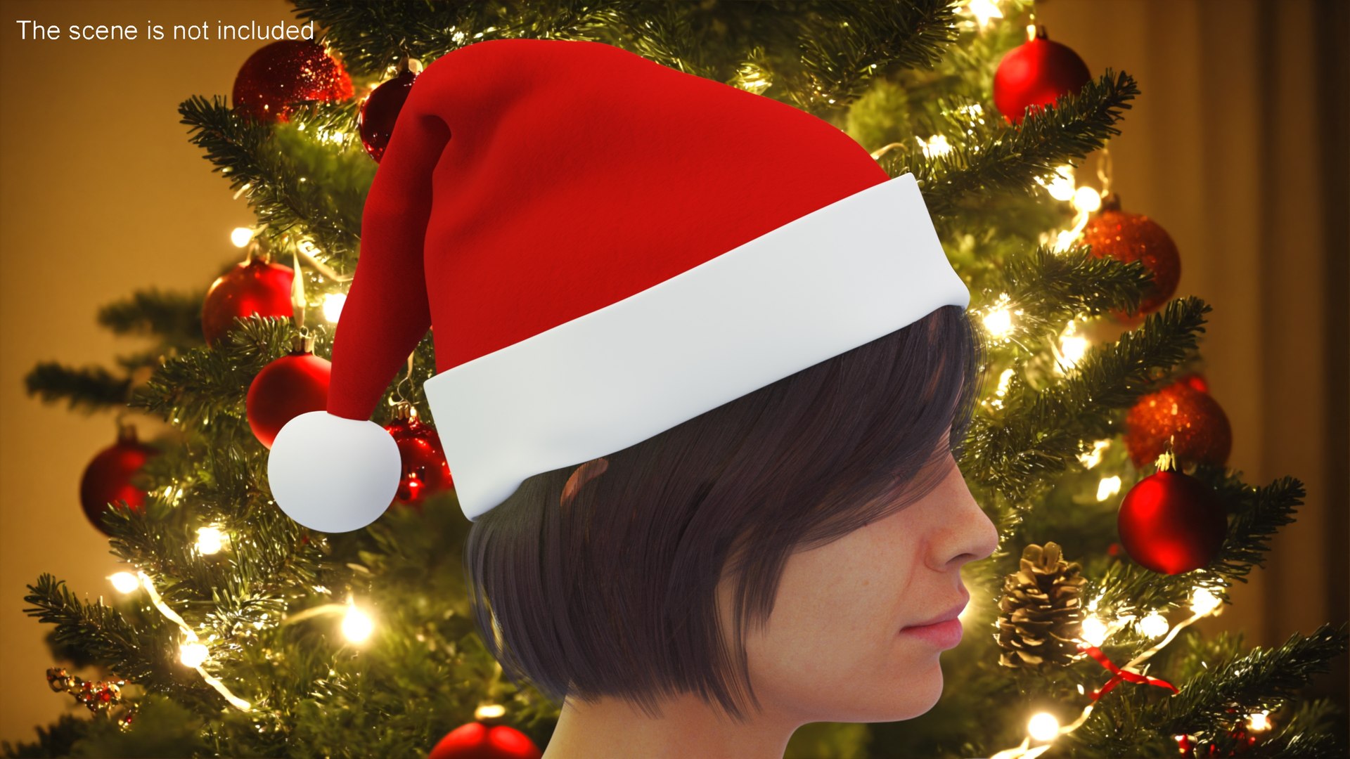 3D Christmas Santa Claus Hat Cap - TurboSquid 2161296