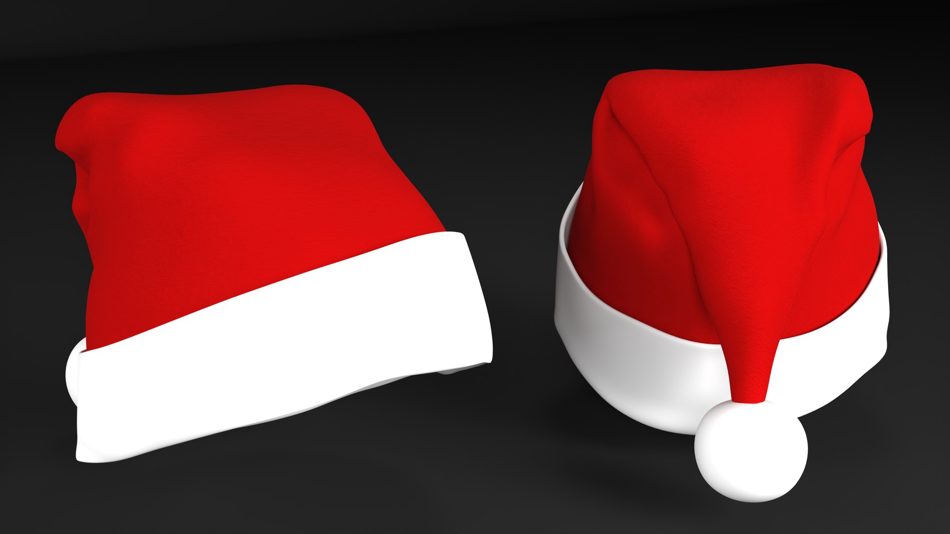 3D Christmas Santa Claus Hat Cap - TurboSquid 2161296