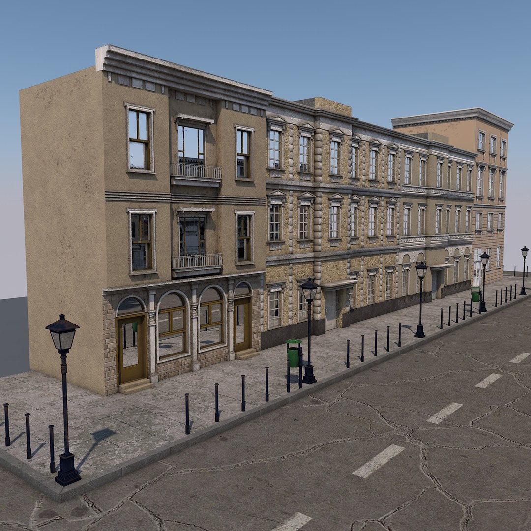 3D Street Scene Model - TurboSquid 1280228