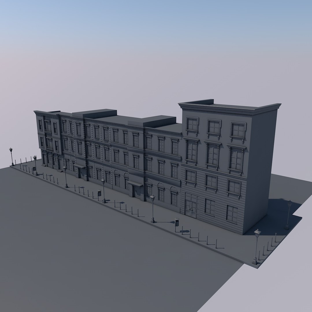 3D Street Scene Model - TurboSquid 1280228