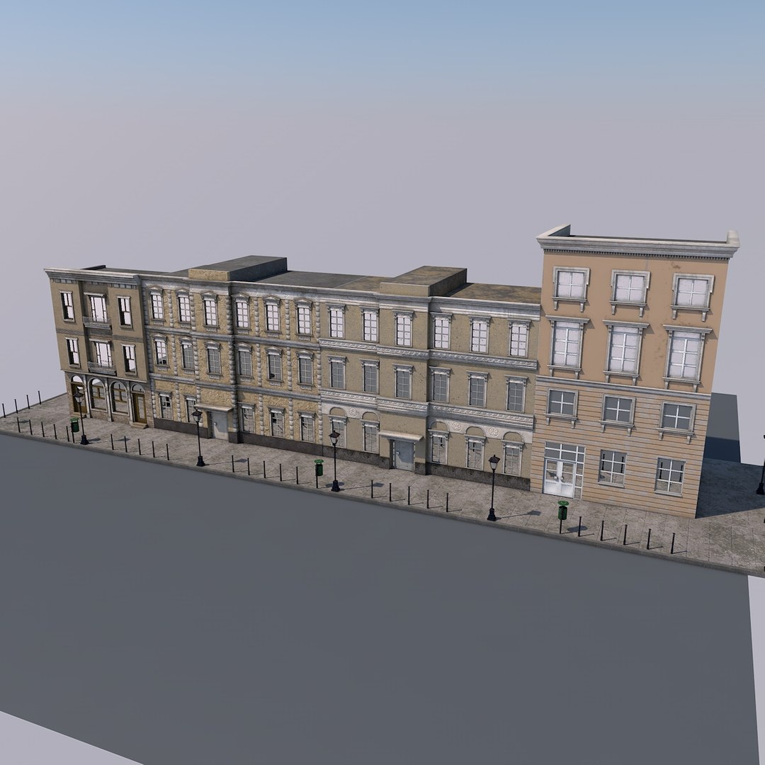 3D Street Scene Model - TurboSquid 1280228