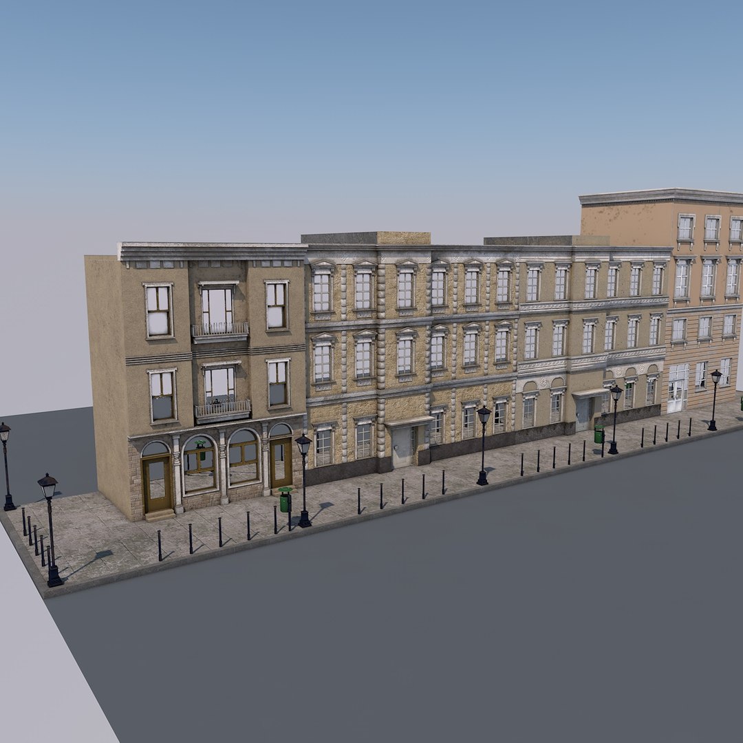 3D Street Scene Model - TurboSquid 1280228