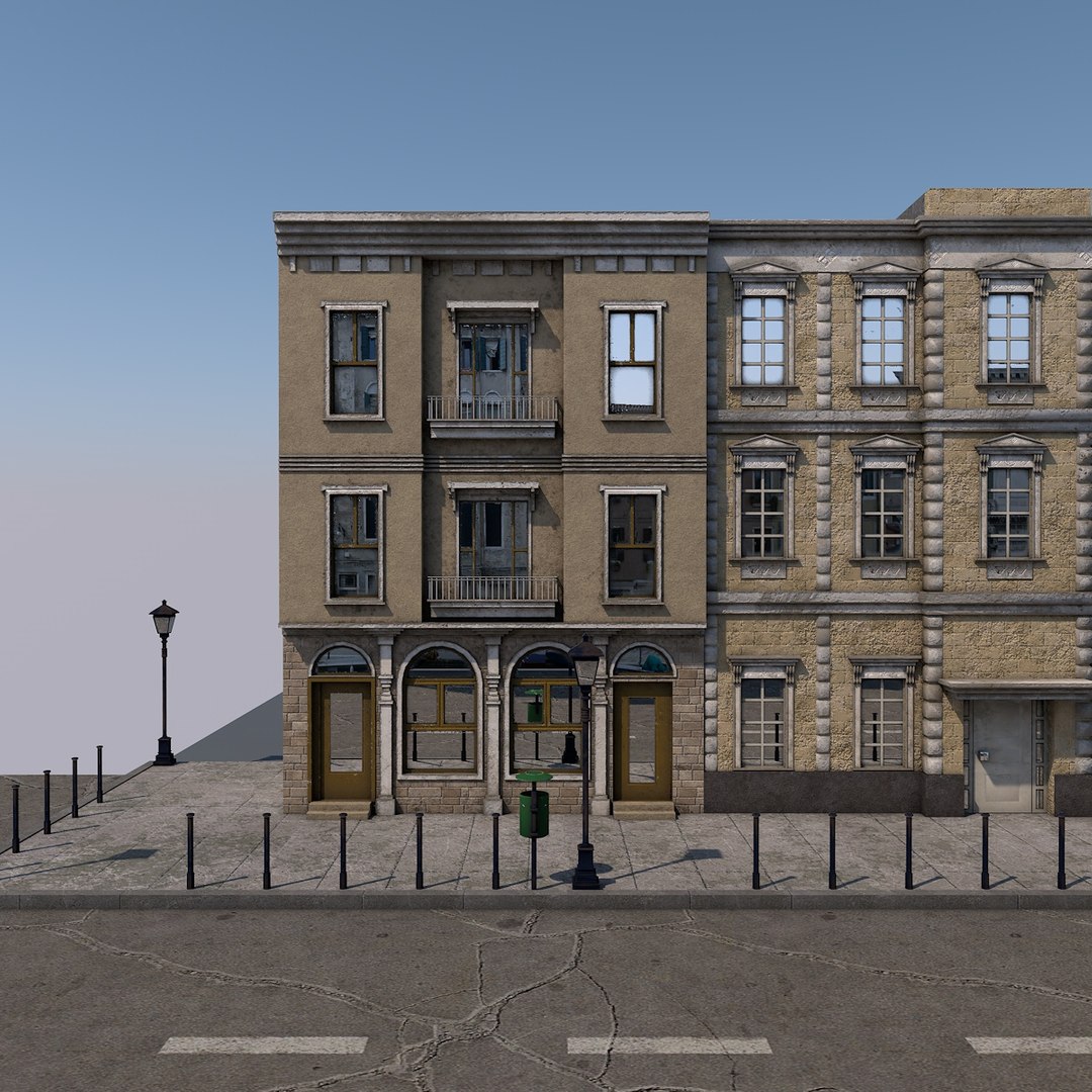 3D Street Scene Model - TurboSquid 1280228