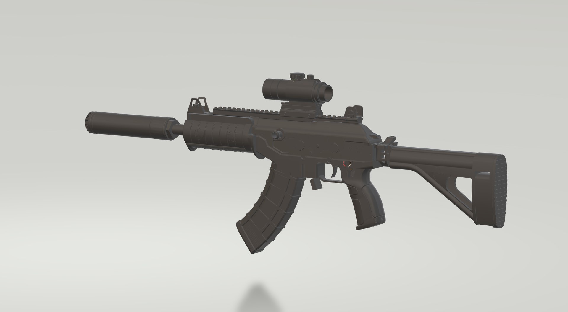 3D Model IWI Galil Ace Assault Rifle With Silencer - TurboSquid 1887517