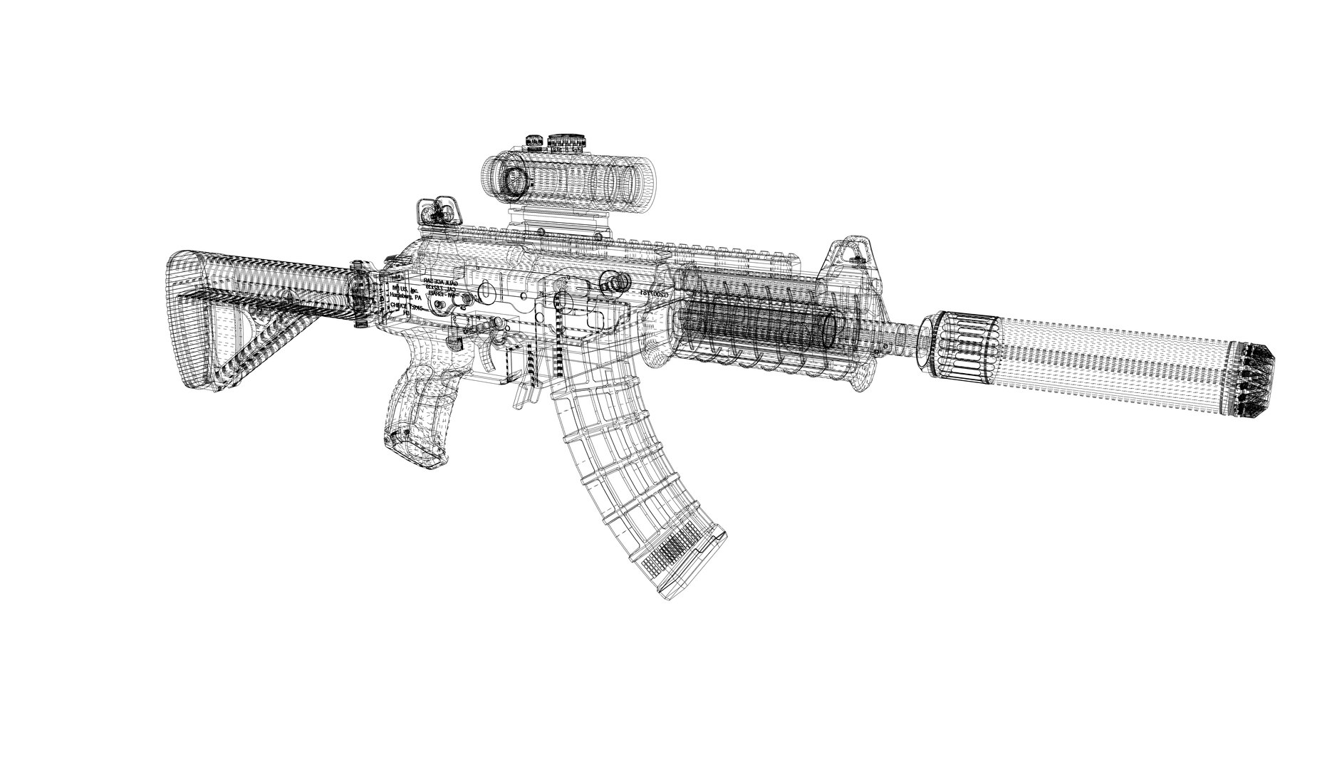 3D model IWI Galil Ace assault rifle with silencer - TurboSquid 1887517