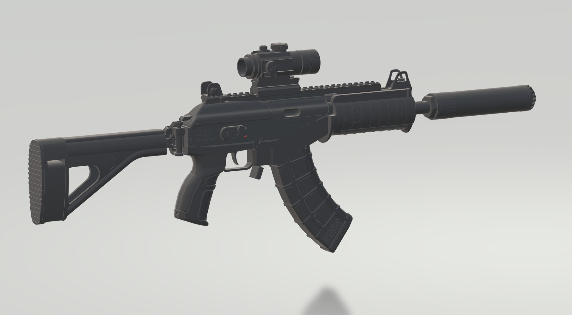 3D Model IWI Galil Ace Assault Rifle With Silencer - TurboSquid 1887517