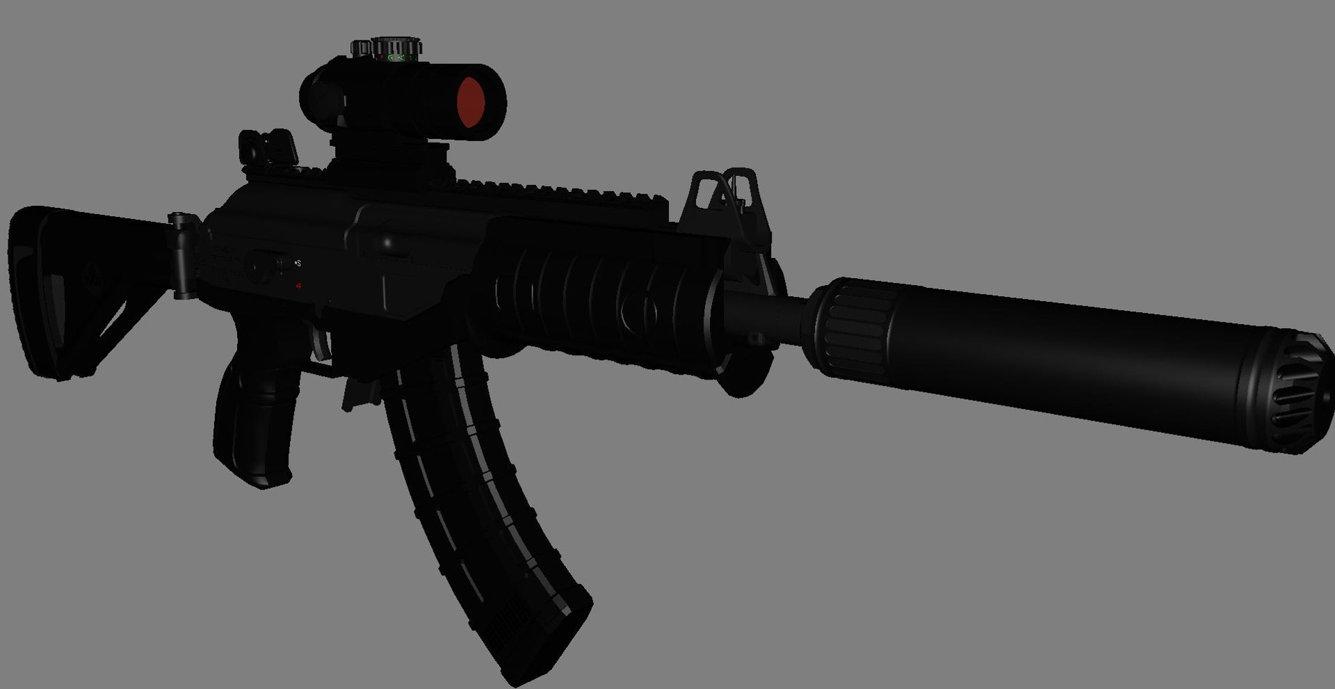 3D model IWI Galil Ace assault rifle with silencer - TurboSquid 1887517