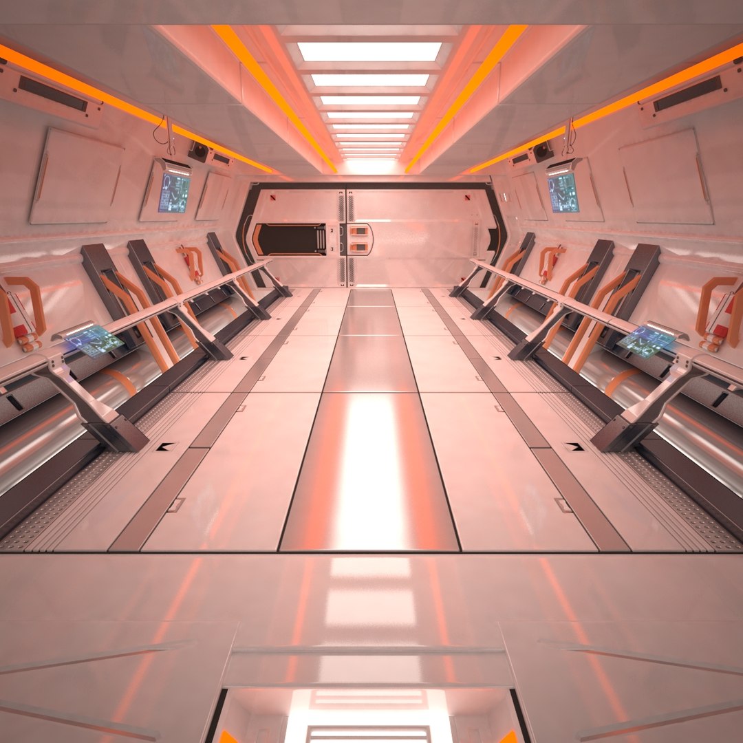 Sci-fi Spaceship Hangar 3d Max