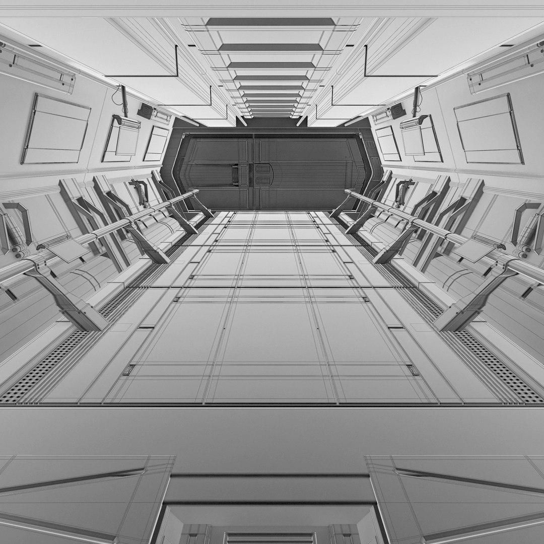 Sci-fi Spaceship Hangar 3d Max