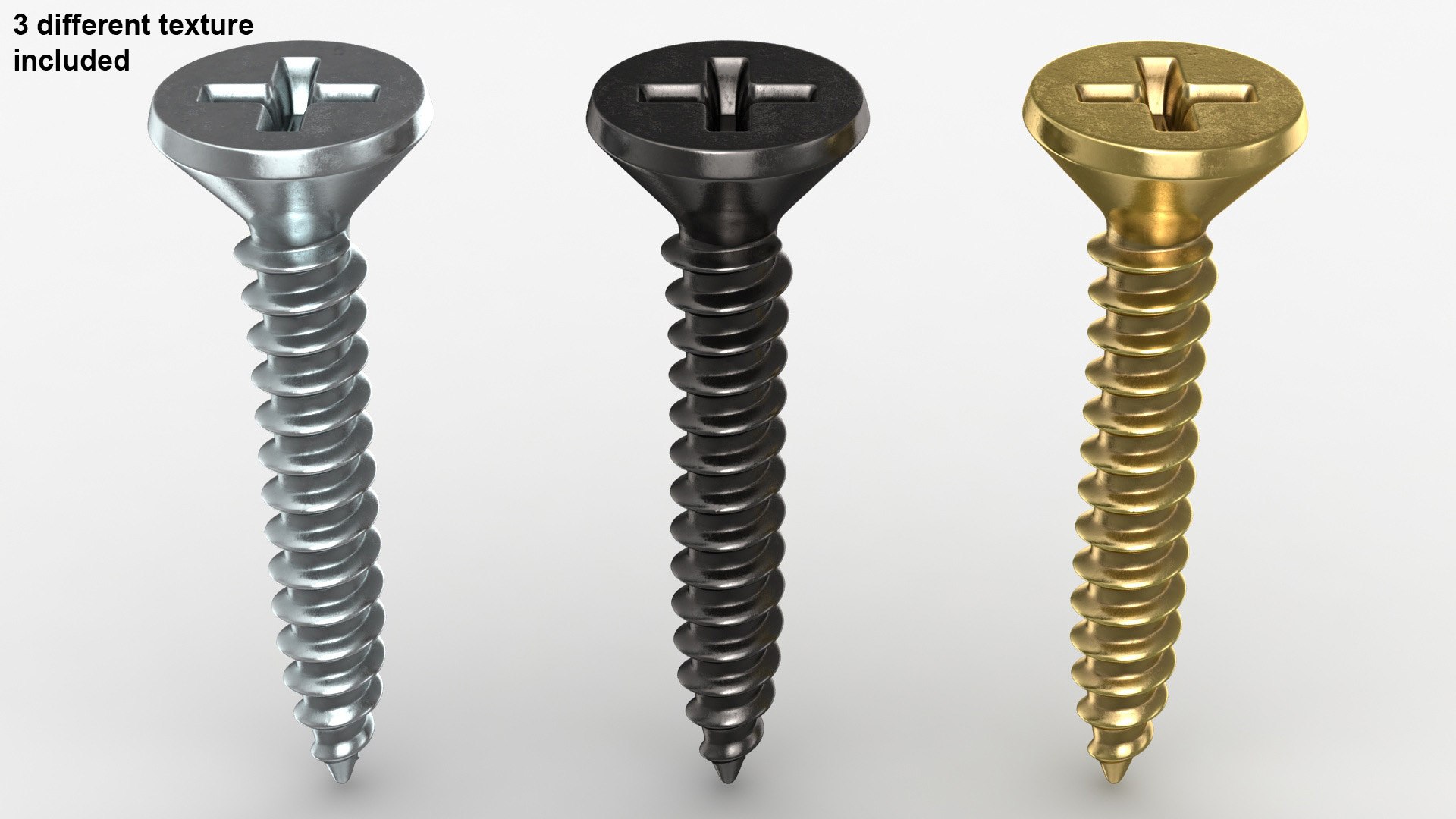 Phillips flat head screw 3D - TurboSquid 1587831