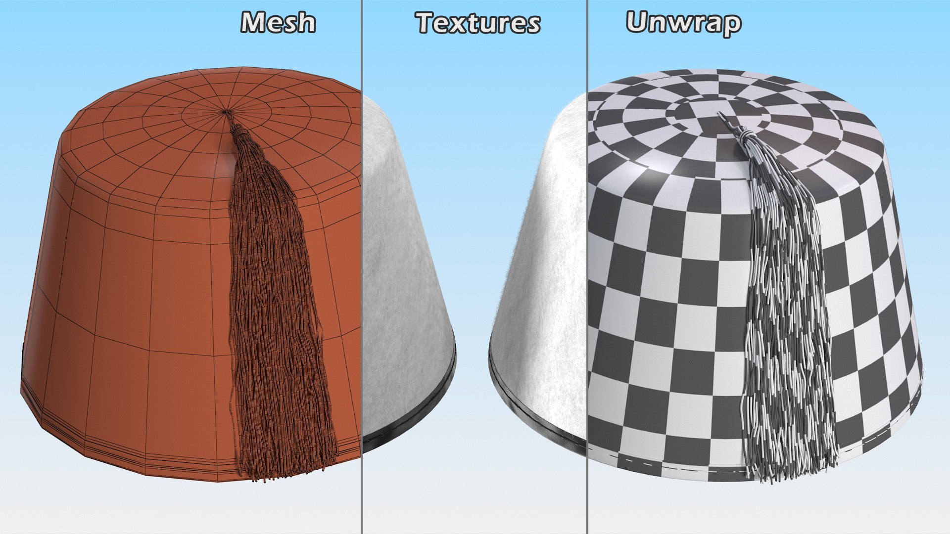 3D Traditional Arabic White Fez - TurboSquid 1682075