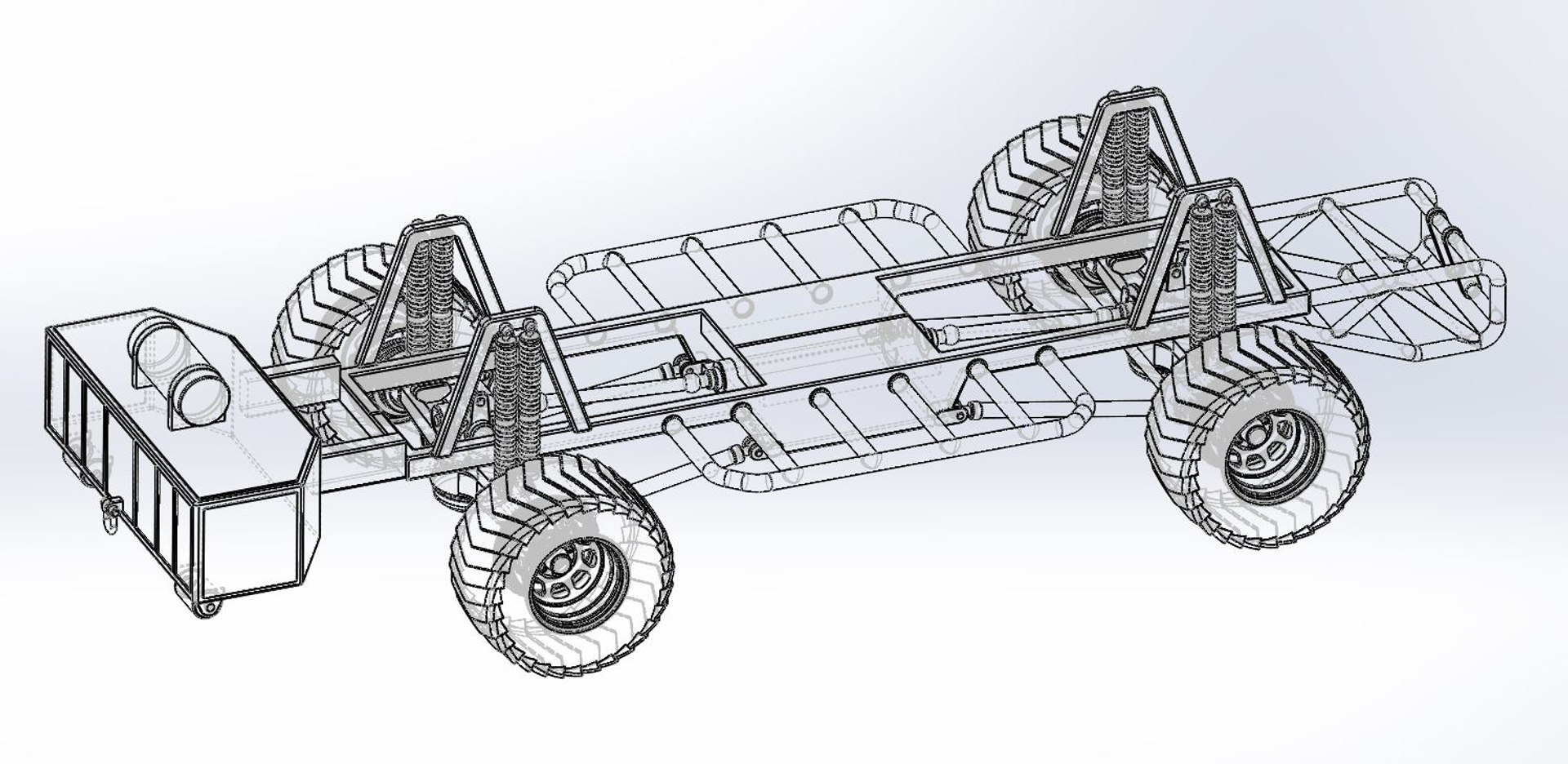 3D Model Pulling Truck Chassis - TurboSquid 1537851