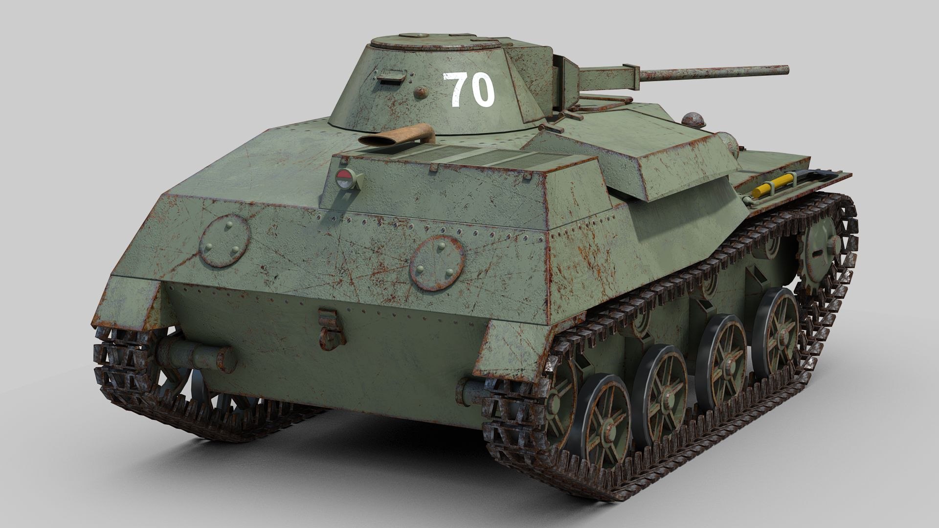 3D Model T30 Light Tank - TurboSquid 1964565