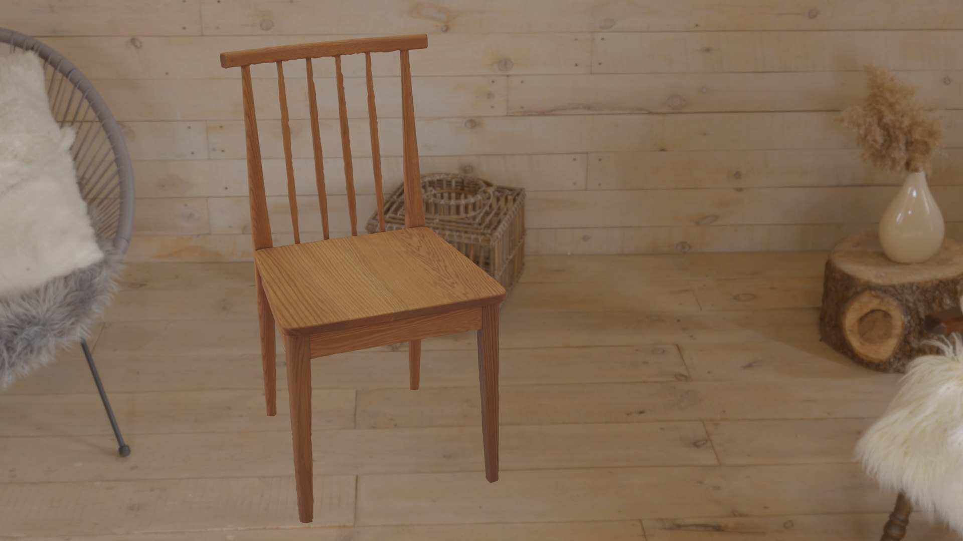 3D Wooden Chair - TurboSquid 1853162