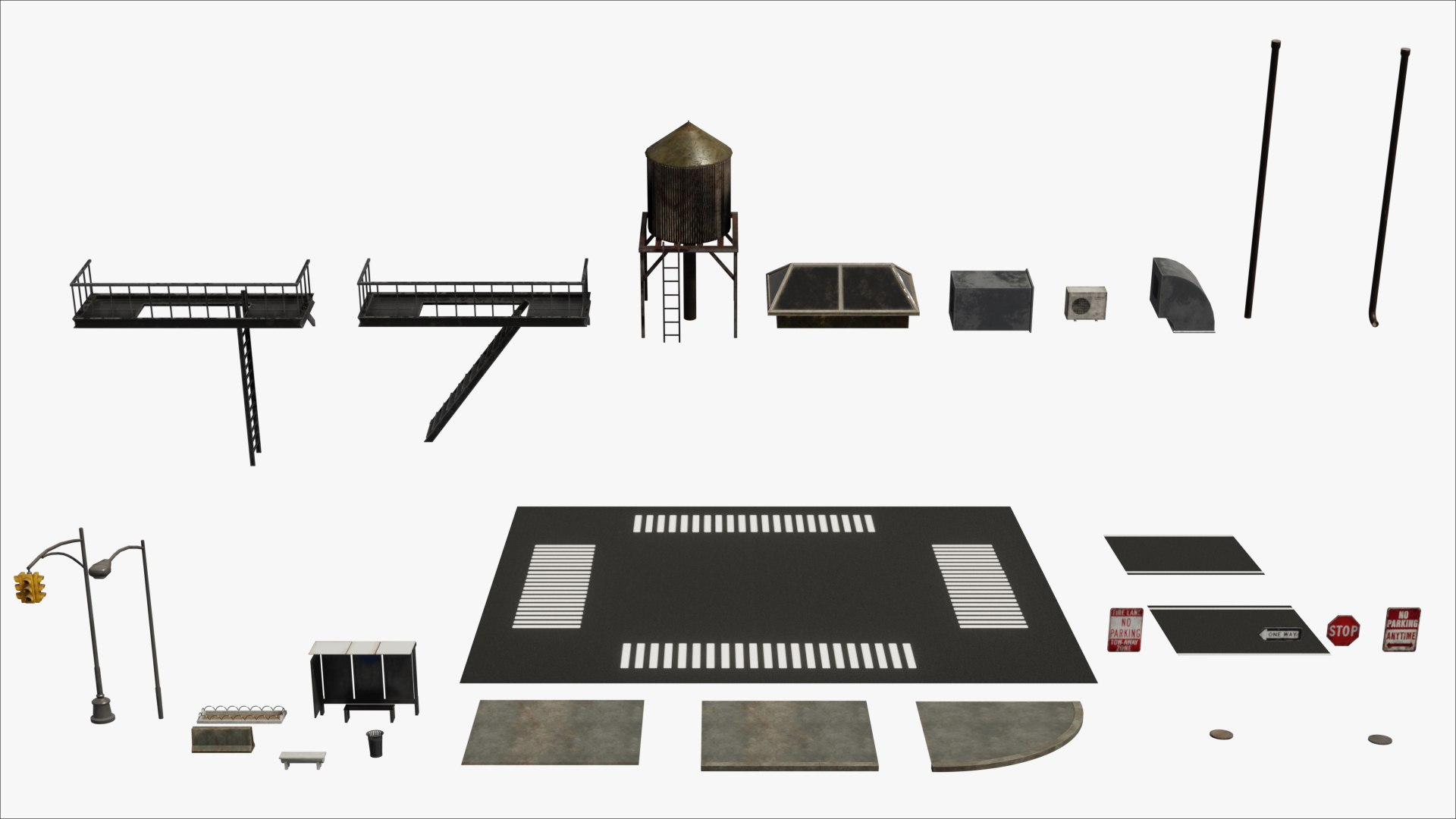 Manhattan - Modular City - Unreal Engine UE4 3D model - TurboSquid 1728263