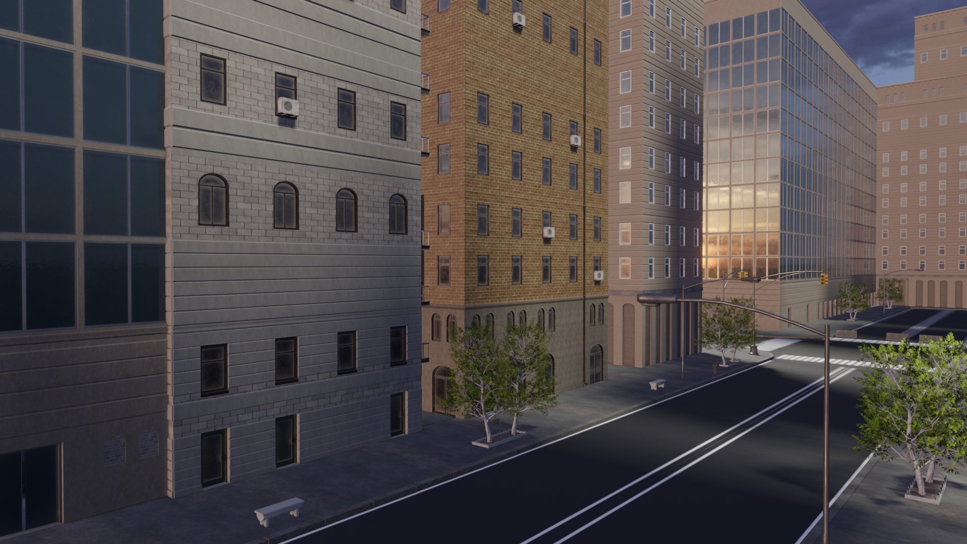 Manhattan - Modular City - Unreal Engine UE4 3D model - TurboSquid 1728263