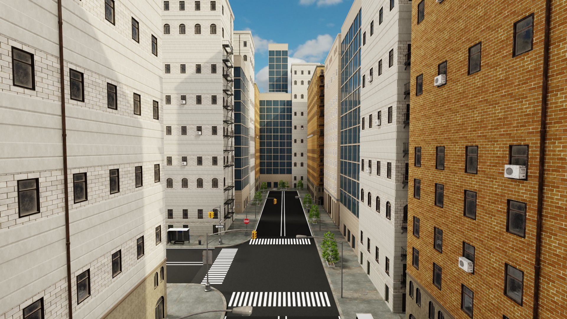 Manhattan - Modular City - Unreal Engine UE4 3D model - TurboSquid 1728263