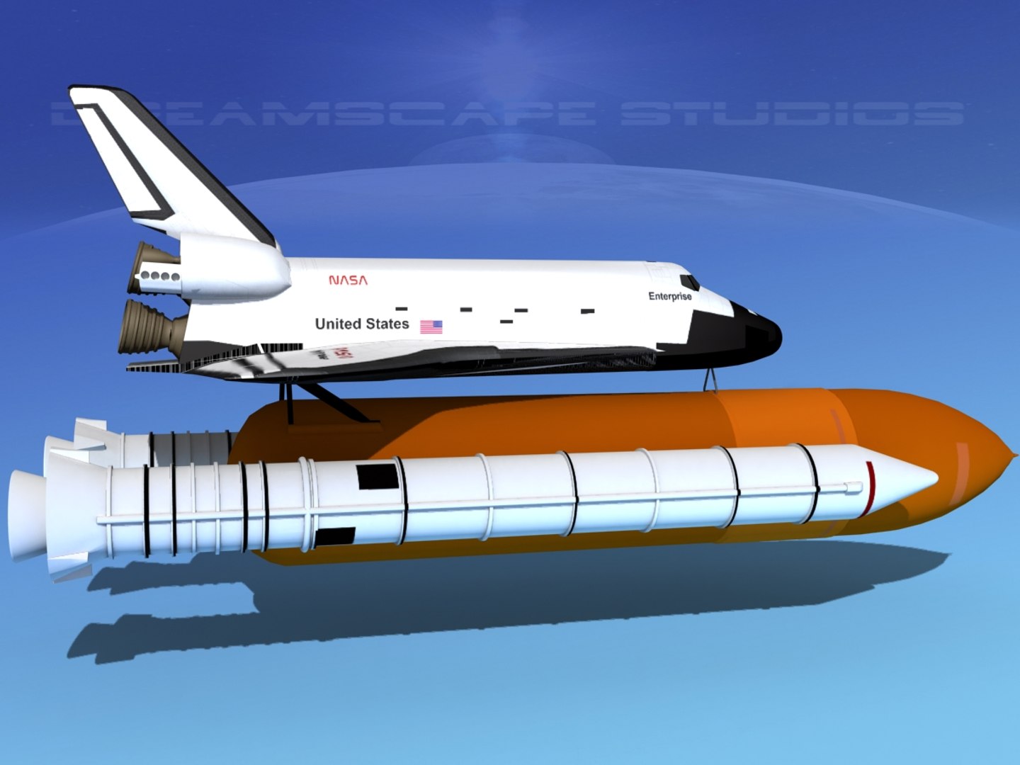 launch space shuttle 3d 3ds