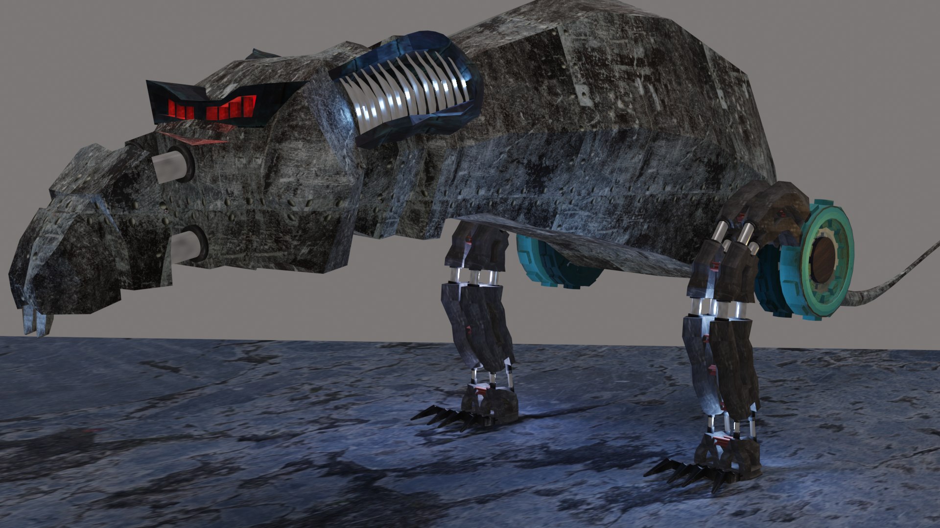 Sci-fi Mechanical Rat Model - TurboSquid 1995509